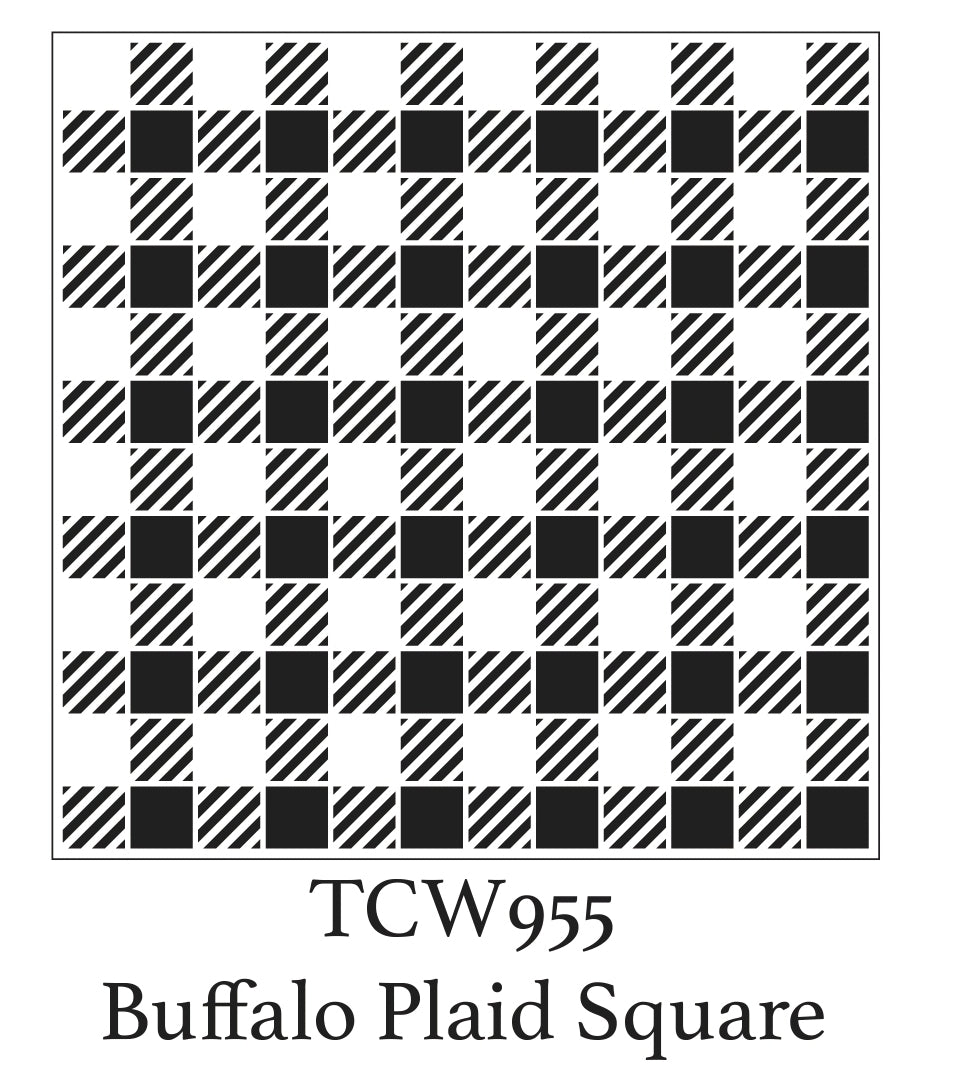 Buffalo Plaid Stencil from The Crafter's Workshop – Ken Oliver Crafts