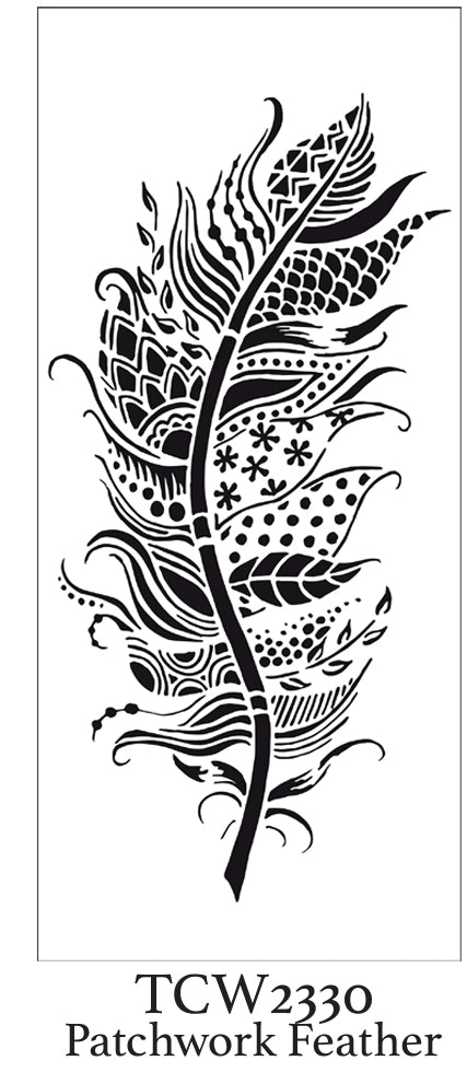 Peacock Feather Stencil