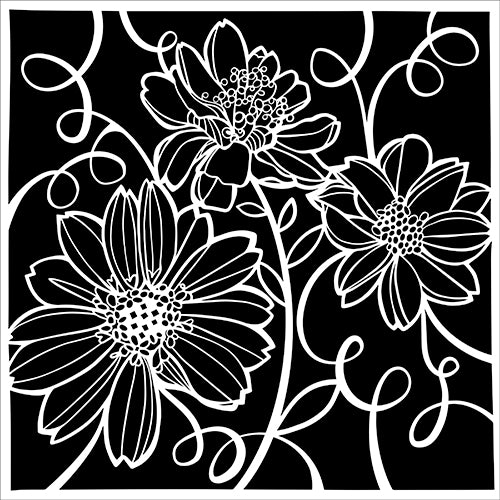 Tangled Flora Stencil from The Crafter's Workshop – Ken Oliver Crafts